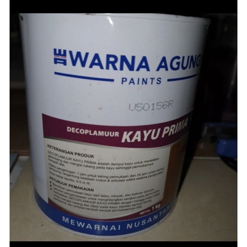 Jual Plamur Plamir Dempul Kayu Prima Warna Agung 1 kg | Shopee Indonesia