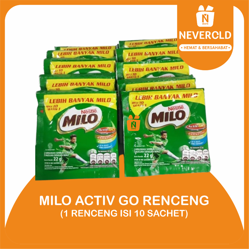 Jual MILO ACTIV GO 1 RENCENG ISI 10 SACHET | Shopee Indonesia