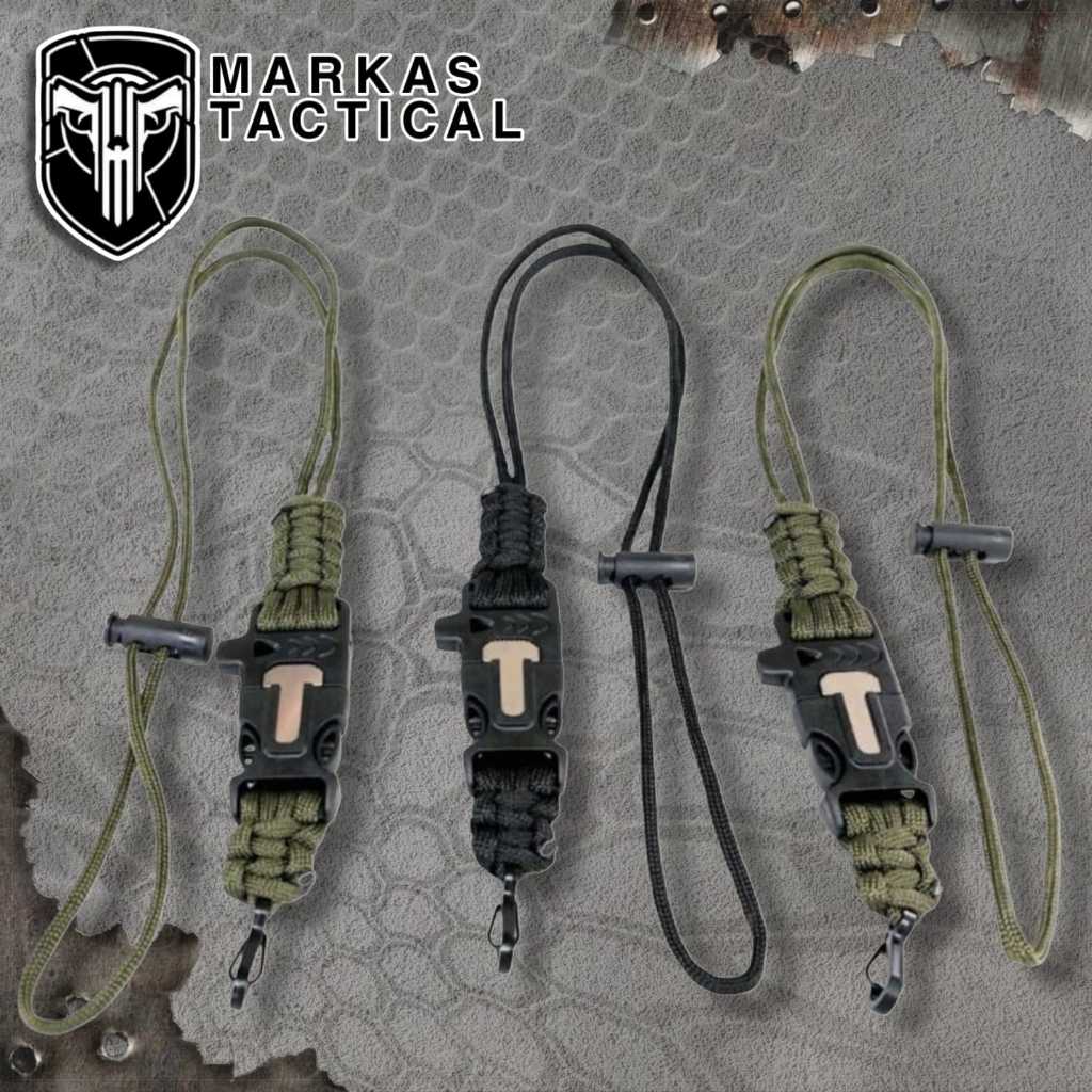 Jual Tali paracord mini Lanyard Paracord simple name Tag ID Card holder ...