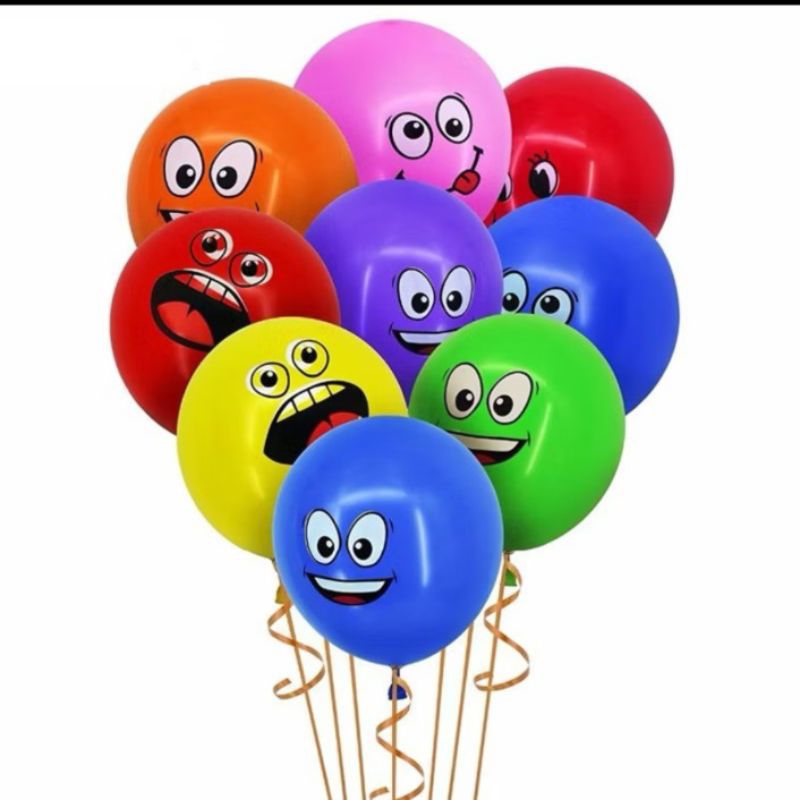 Jual Balon Latex Emoji/ Balon Karakter/ Balon Ekspresi lucu unik ...