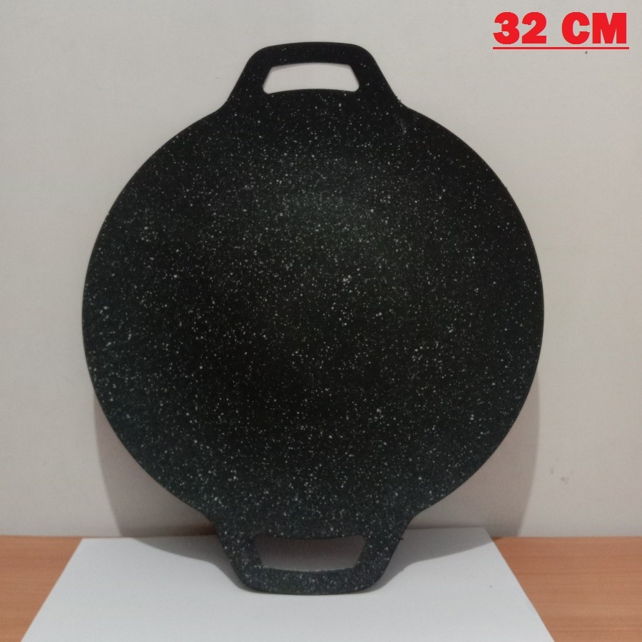 Jual Wajan Bakaran Antilengket 32cm BBQ Plat Hitam Griller Sosis ...