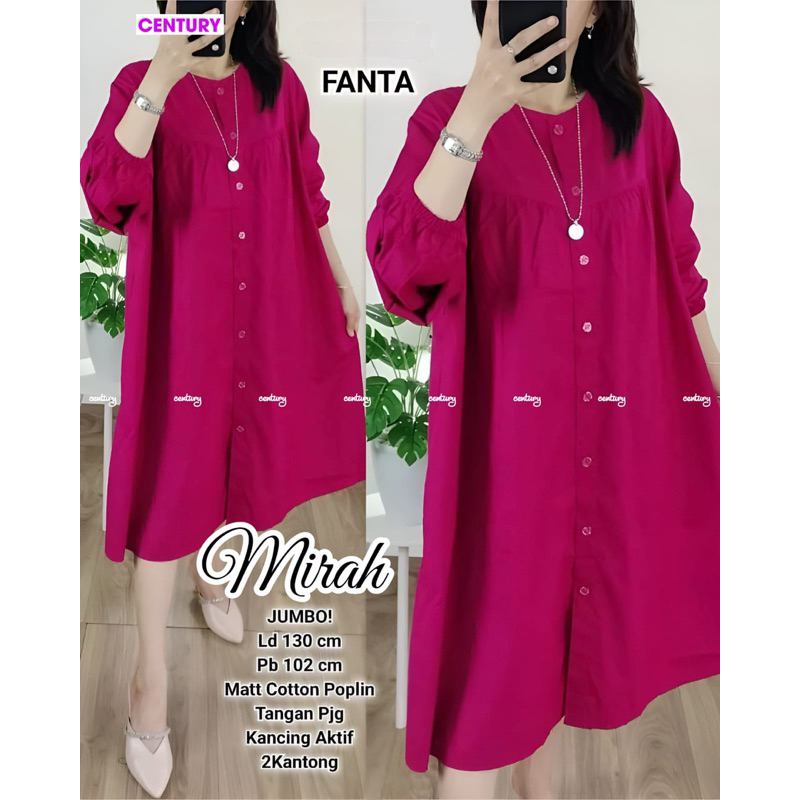 Jual BANYAK WARNA Mirah Long Tunik Polos Jumbo Oversize Busui Full ...