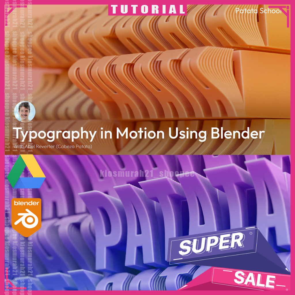 Jual Blender 3D - Typography in Motion using Blender 3D Blender Tutorial | Shopee Indonesia