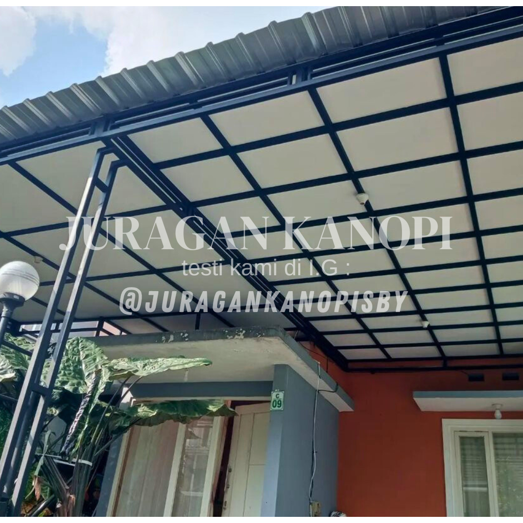 Jual Kanopi atap plafon grc + spandek murah terpasang | Shopee Indonesia