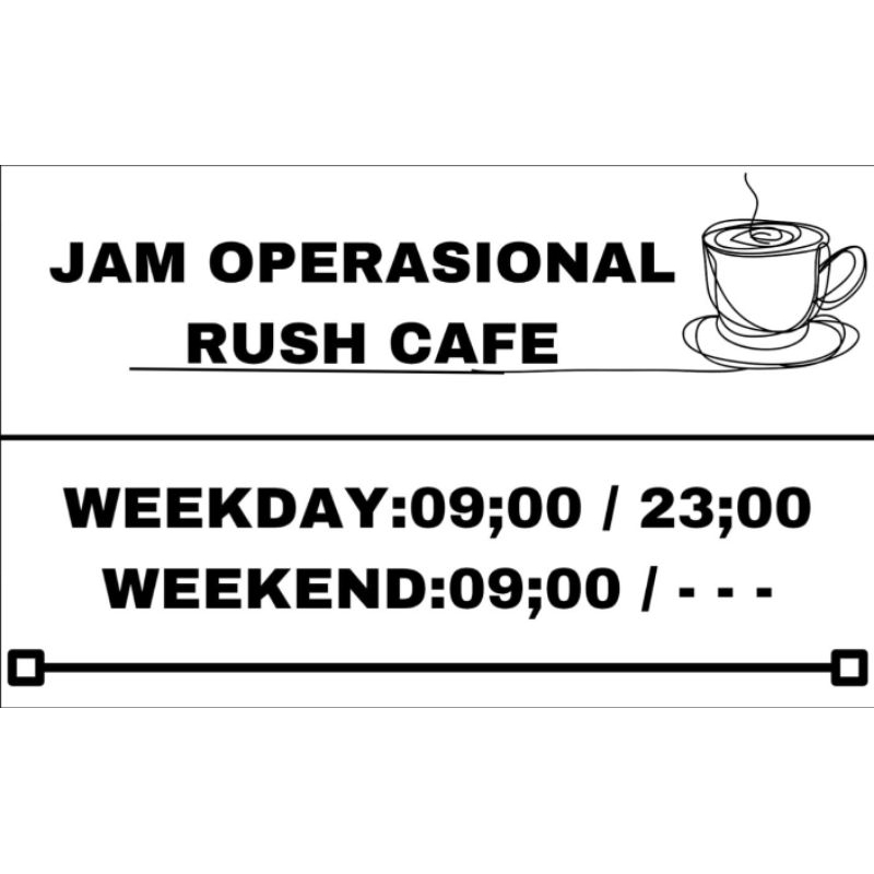 Jual akrilik papan jam operasional print uv pesanan bapak rusmanto ...