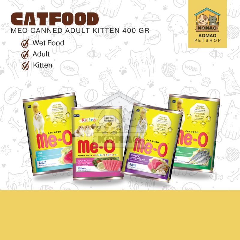 Jual MEO WET CANNED 400GR - Makanan Basah Kucing Wet Cat Food Meo ...