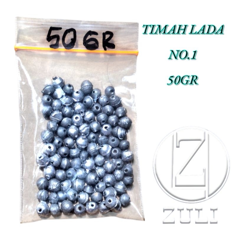 Jual Timah Lada no.1 Kemasan 50gr Pemberat Bandul Pancing | Shopee ...