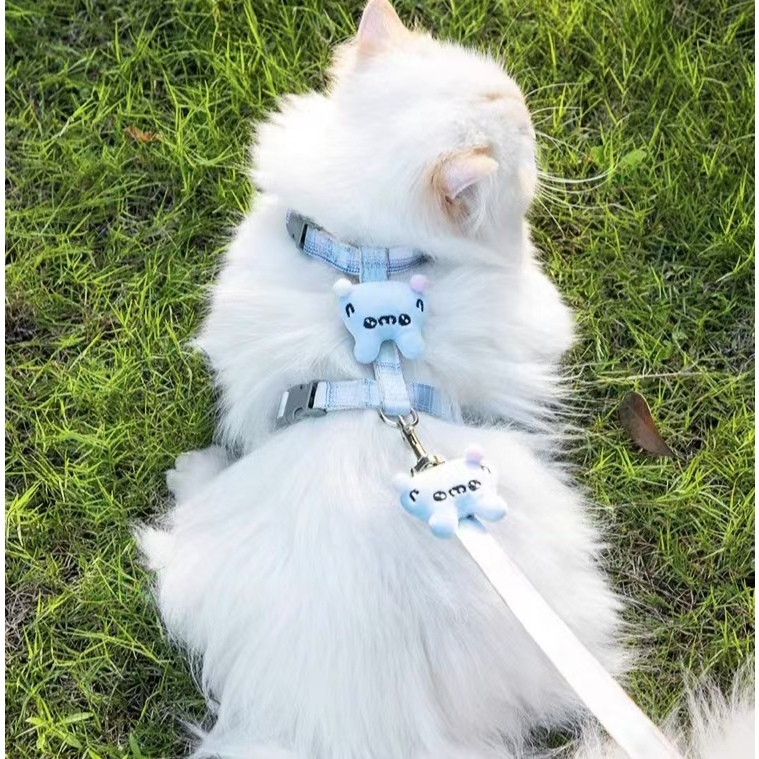 Jual [HACIKO PETSHOP] Set Tali Tuntun Lucu Kucing Anjing Pet Leash Doll ...