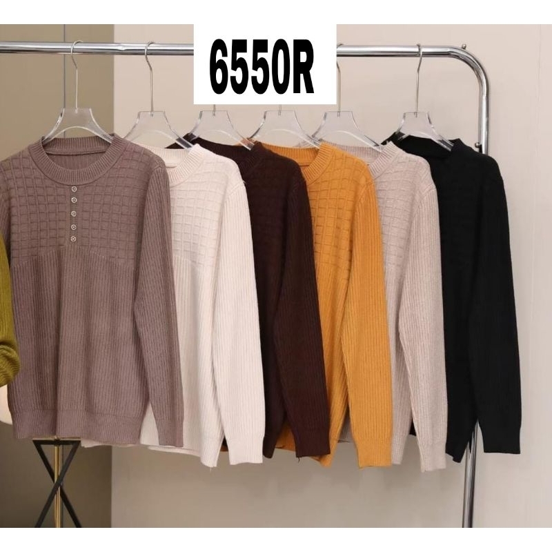 Jual atasan rajut gita import Sweater Rajut Wanita 6550R | Shopee Indonesia