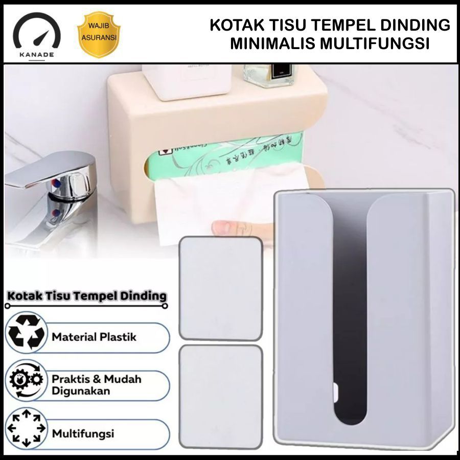 Jual Kotak Tisu Tempel Dinding Minimalis Tissue Box Wadah Gantungan ...