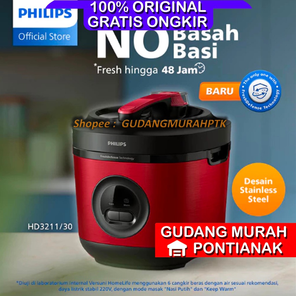 Jual Rice Cooker Philips PREMIUM Bakuhanseki FRESH DEFENSE TECHNOLOGY ...