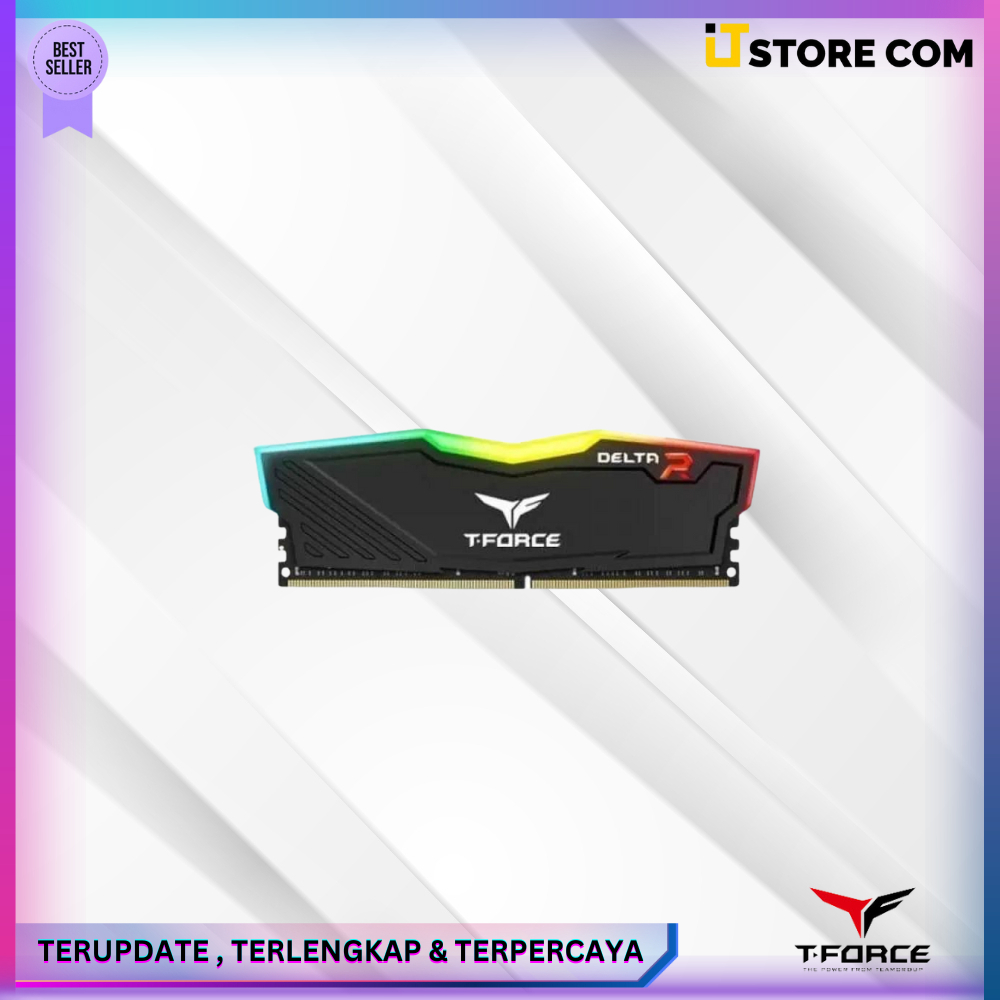 Jual RAM 8GB TEAM T.FORCE DELTA R DDR4 RGB PC3200 BLACK / T FORCE DELTA ...