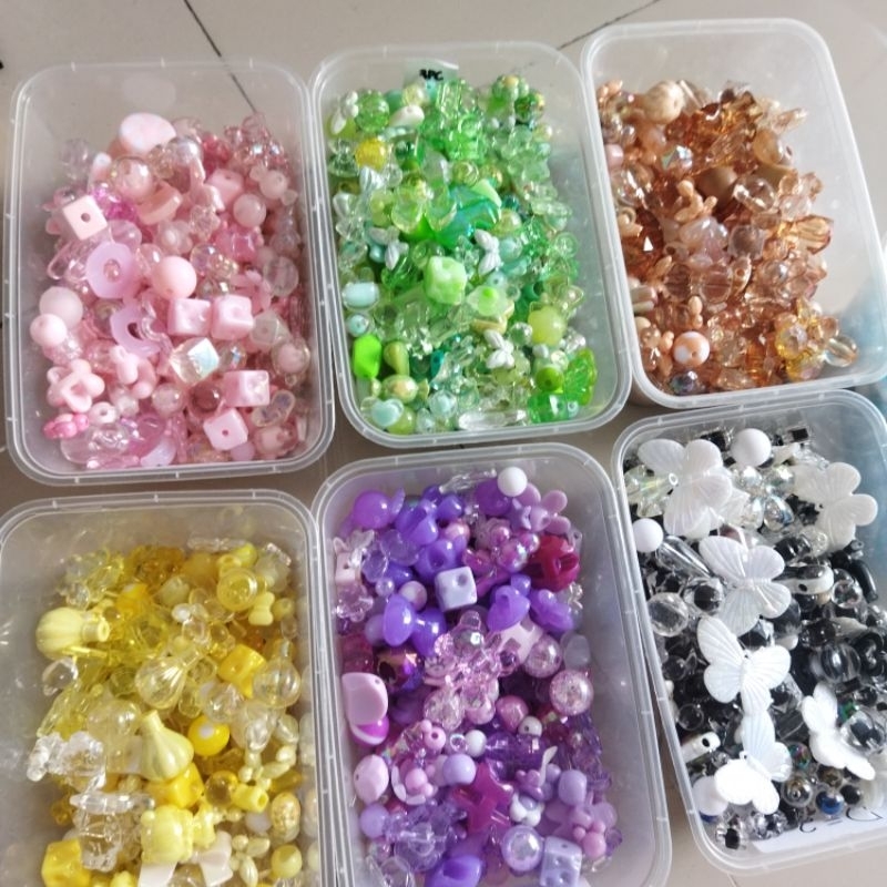 Jual Mote Manik Premium Mixing Warna Per 1 Serok Pilih Warna | Shopee ...