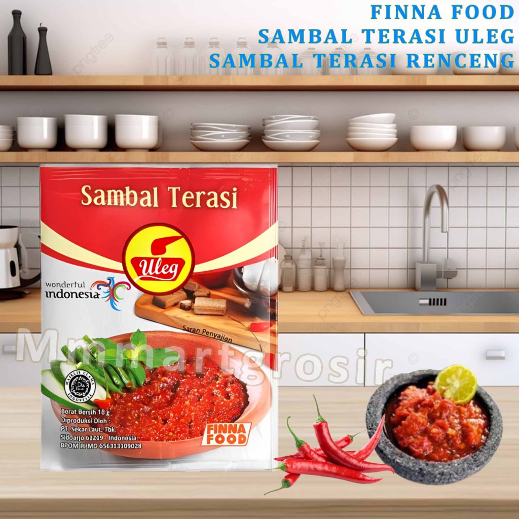 Jual Finna Food / Sambal Terasi Uleg / Sambal Terasi Sachet / Isi 10 ...