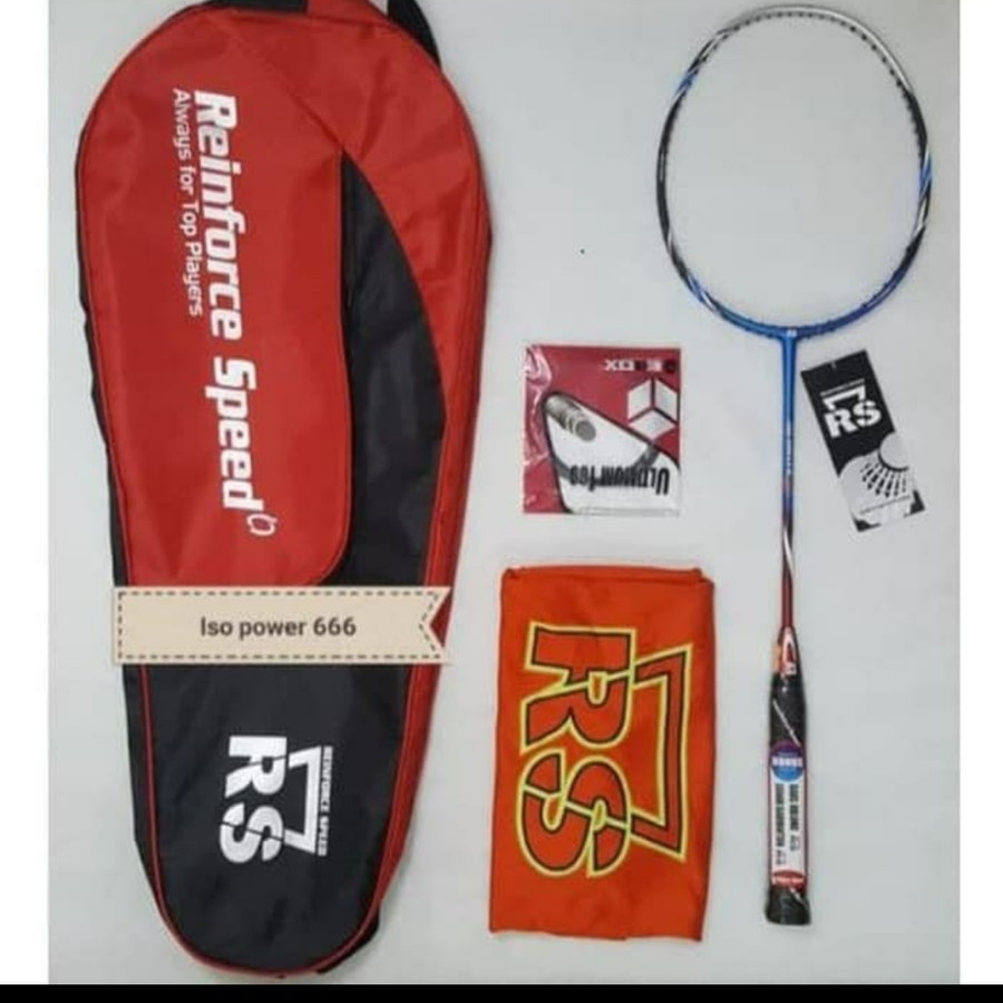 Jual RAKET BADMINTON RS ISO POWER 666 PAKET LENGKAP | Shopee Indonesia