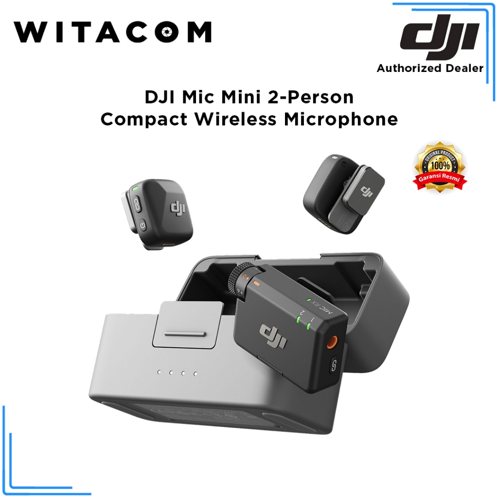 Jual DJI Mic Mini 2-Person Compact Wireless Microphone System ( 2 TX + 1 RX + Charging Case ...