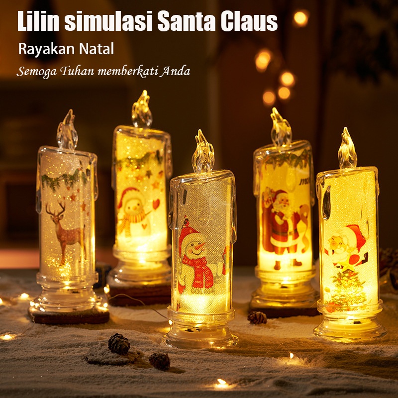 Jual 【Rayakan Natal】Lilin simulasi LED bertema Natal/lilin led hiasan ...