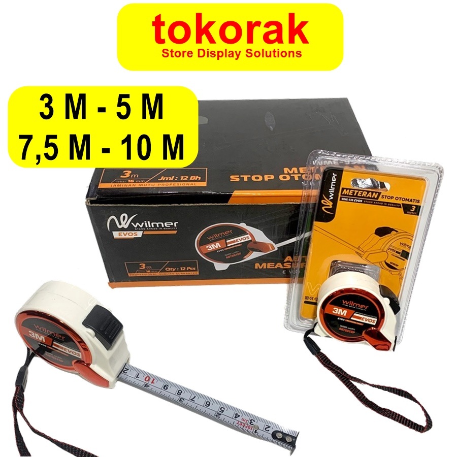 Jual METERAN AUTO STOP 3M 5M 7.5M 10M WILMER EVOS METERAN ROLL AUTOSTOP 3 5 7.5 10 METER ROL 7,5 ...