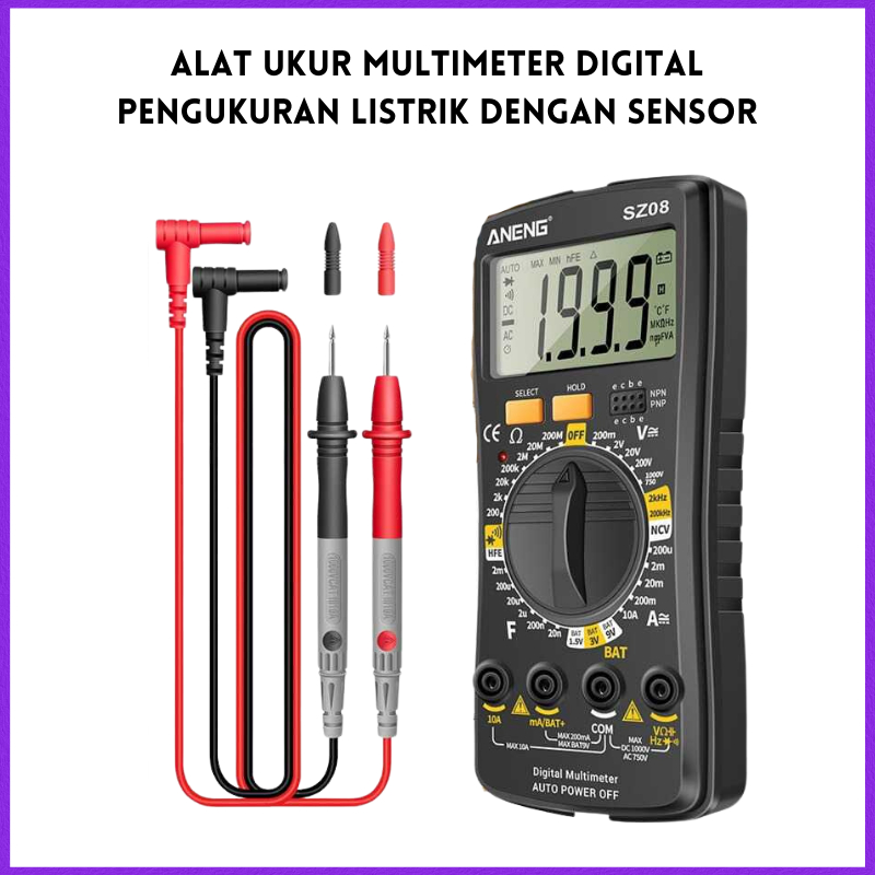 Jual COD ANENG Digital Multimeter listrik dilengkapi sensor pengukuran ...