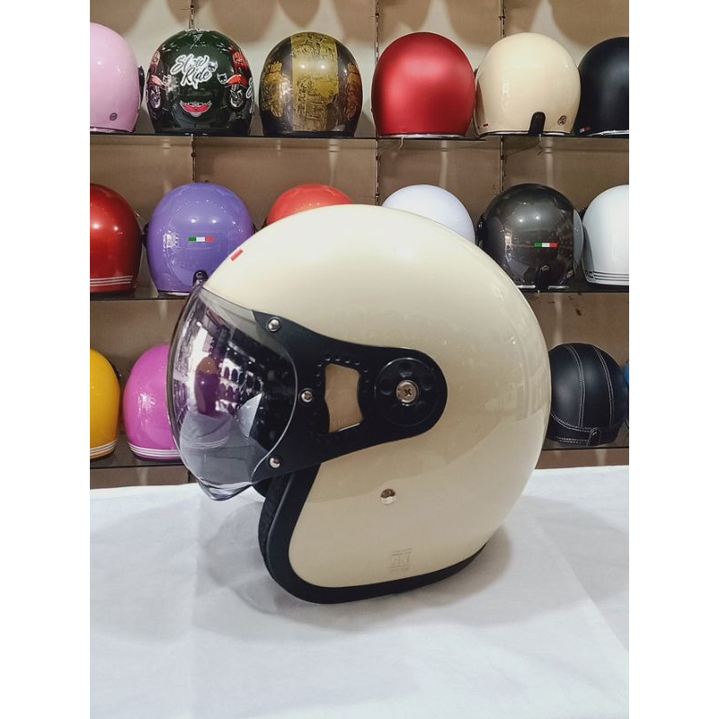 Jual Cen" Pilot Helm Kaca Pilot List Karet Warna Cream Glossy Berlabel ...