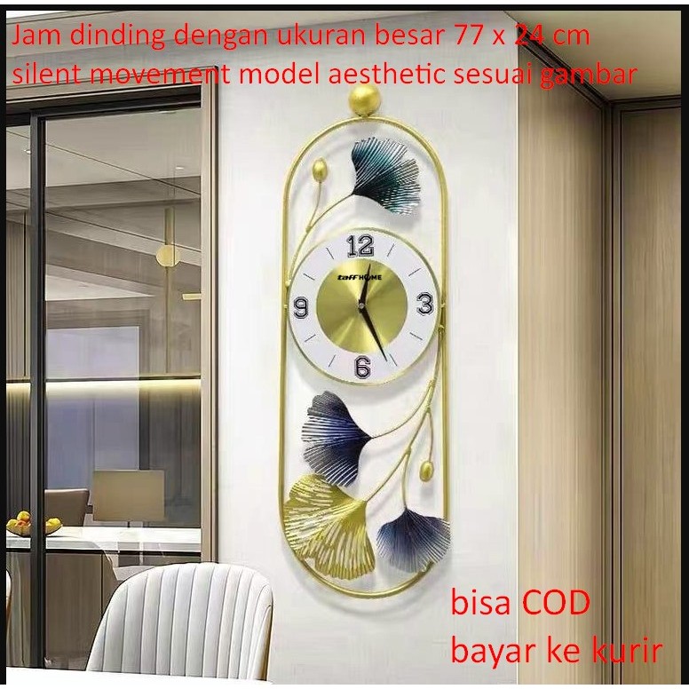 Jual Jam dinding dengan ukuran besar 77 x 24 cm silent movement model ...