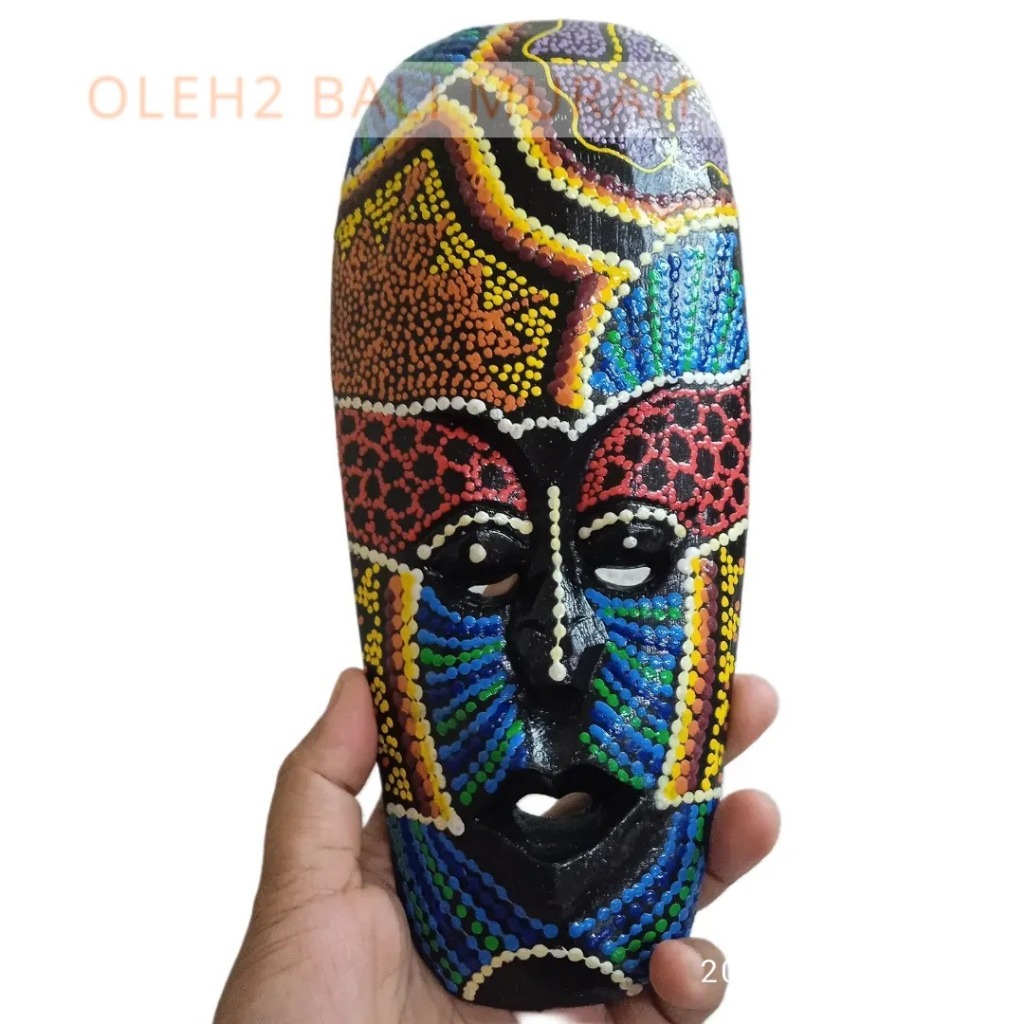 Jual Hiasan Topeng Asmat Suku Aborigin Kayu/Dekorasi Etnik Antik Murah ...