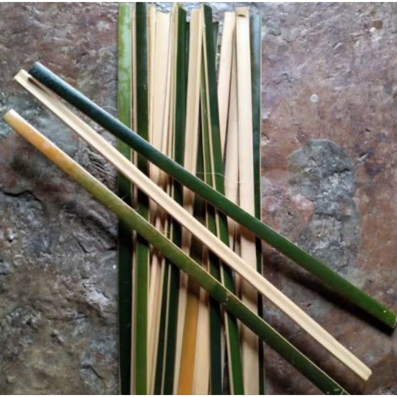 Jual BAMBU BILAH MURAH AWET MULUS HALUS COCOK BUAT KERAJINAN ISI 10 PCS ...