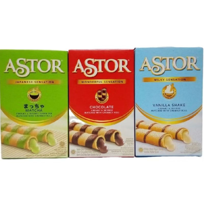 Jual ASTOR Mini box WAFER STICK Double chocolate 40gr - coklat ...