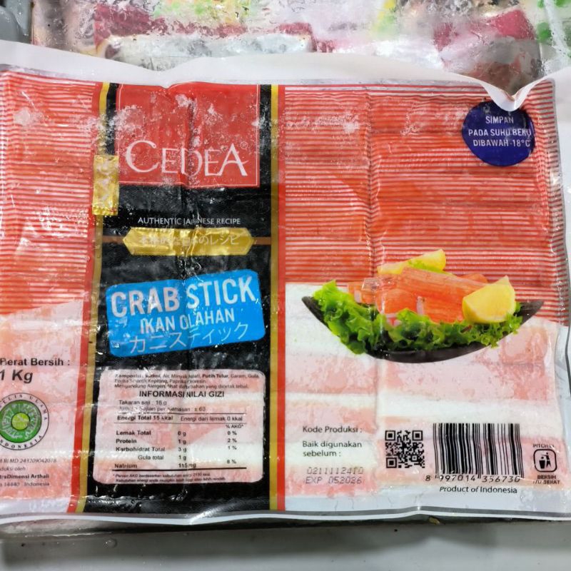Jual crab stik cedea 1kg isi 63pcs | Shopee Indonesia