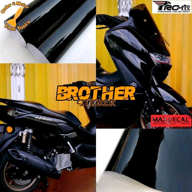Jual stiker skotlet hitam glossy motor hitam mengkilap | Shopee Indonesia