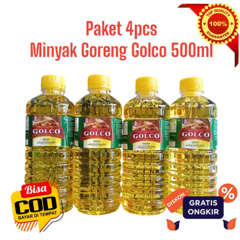 Jual [Paket isi 4] MINYAK GORENG GOLCO 500ML KEMASAN BOTOL | Shopee Indonesia