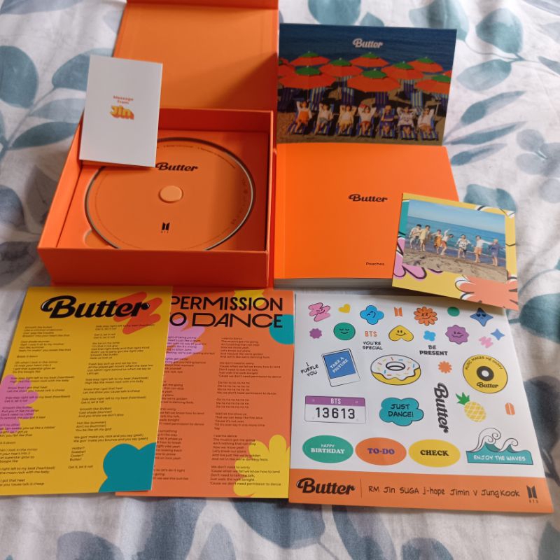 Jual [OFFICIAL] BTS Butter ver Peaches unsealed + special limited pob ...