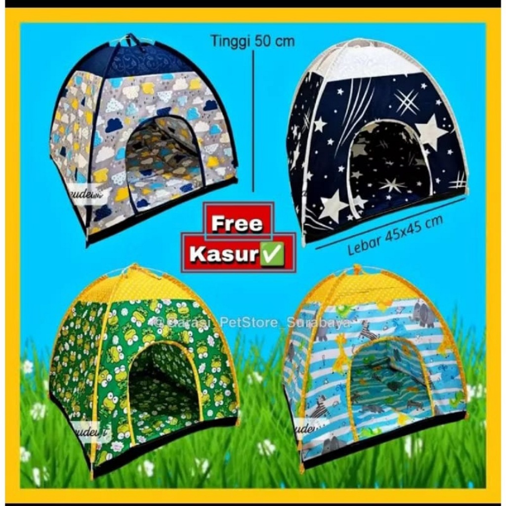 Jual Kandang Kucing Ukuran 45x45 Fullset Tenda Dan Kasur Kucing ...