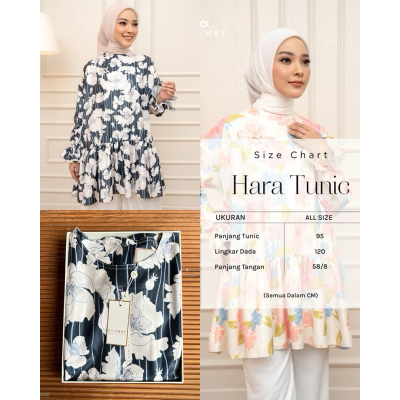 Jual HARA TUNIC WEAR|NG KLAMBY READY STOCK NEW LENGKAP TAG DAN BOX ...