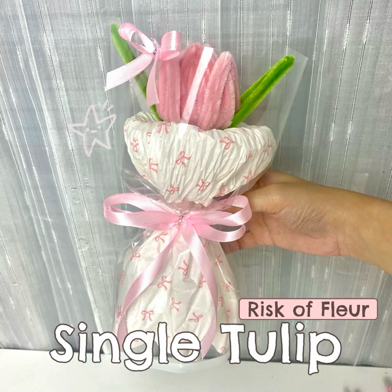 Jual Bunga Tulip | Single Buket Graduation Mini Buket Kawat Bulu ...
