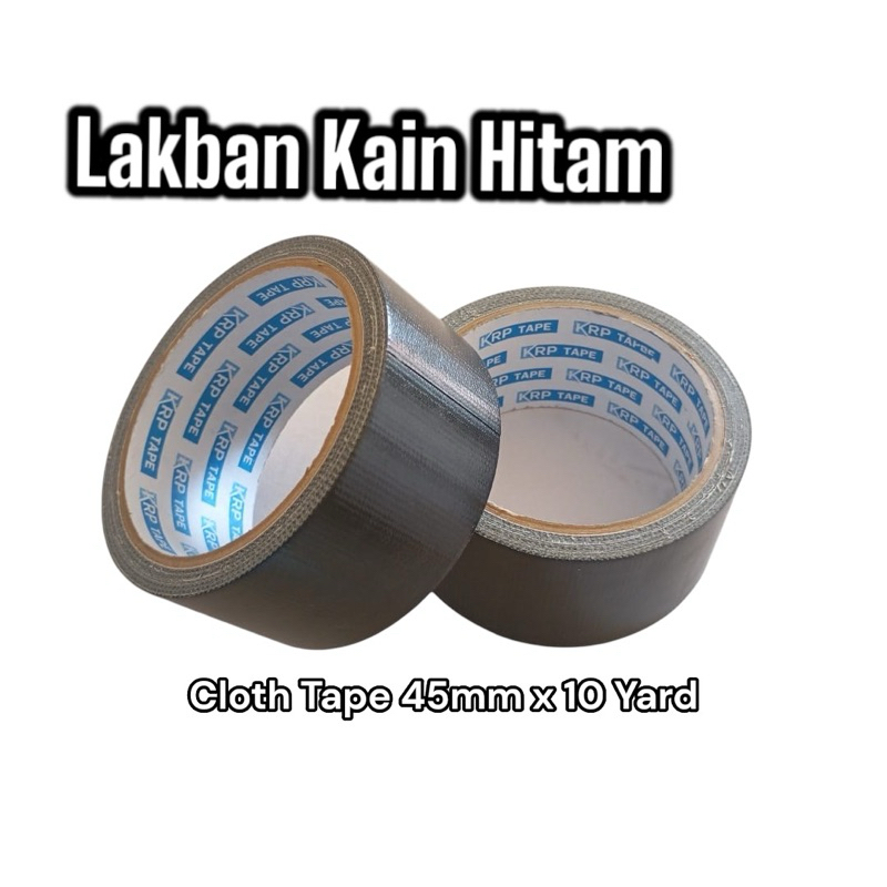 Jual Cloth tape hitam 2 inch 45mm x 8meter | Lakban Kain Hitam 45mm x ...