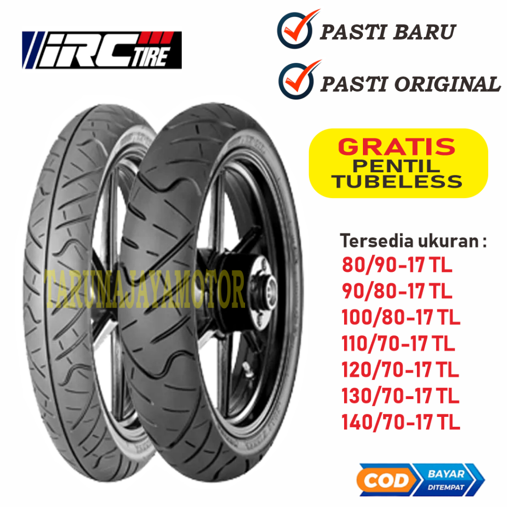 Jual IRC RX-01 Road Winner 80/90/100/110/120/130/140 Ring 17 Tubeless Ban Motor Bebek Sport ...