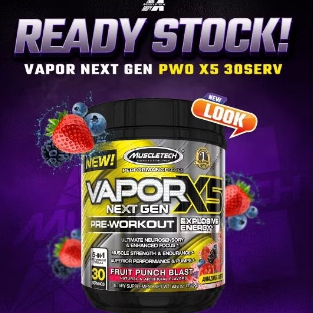 Jual MUSCLETECH Next Gen VaporX5 Preworkout 30 serving | Shopee Indonesia
