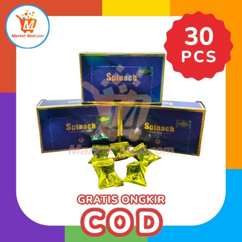 Jual Permen Spinach Candy Original Ekstrak Ginseng 1 Box 30 Pcs ...