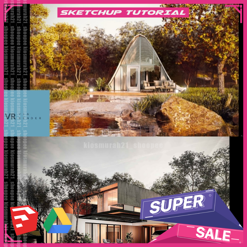 Jual Sketchup - Architectural Rendering with SketchUp and D5 Render Sketchup Pro Tutorial ...