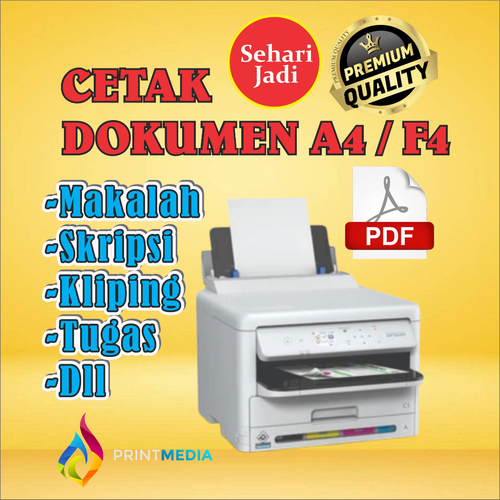 Jual jasa print dokumen a4 dokumen f4 cetak tugas sekolah tugas kuliah ...