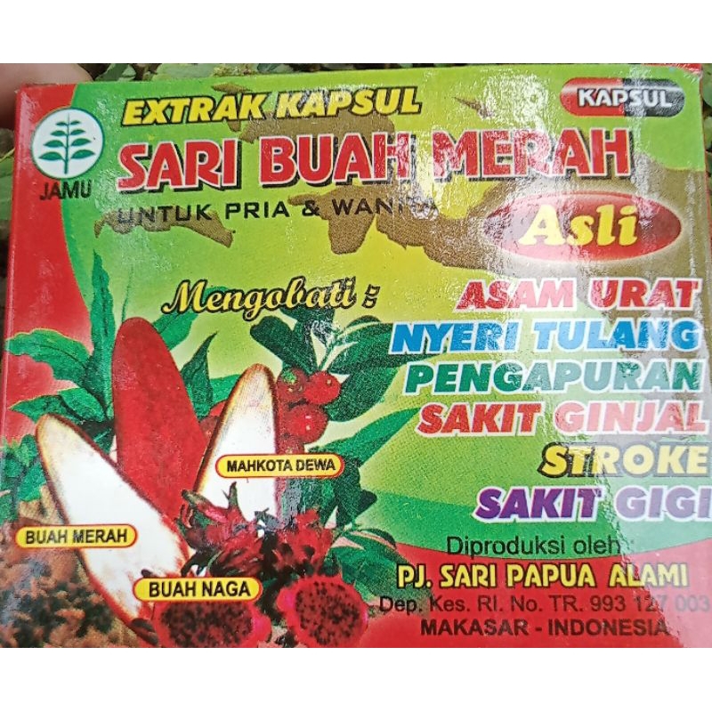 Jual SARI BUAH MERAH KAPSUL ORIGINALL 100% | Shopee Indonesia