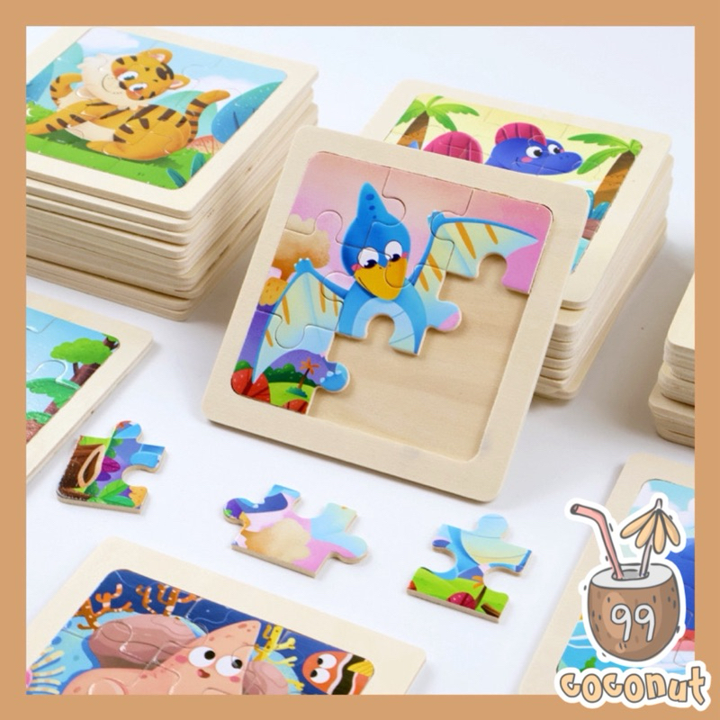 Jual Mainan Edukasi Anak Puzzle Kayu 9 Keping | Shopee Indonesia