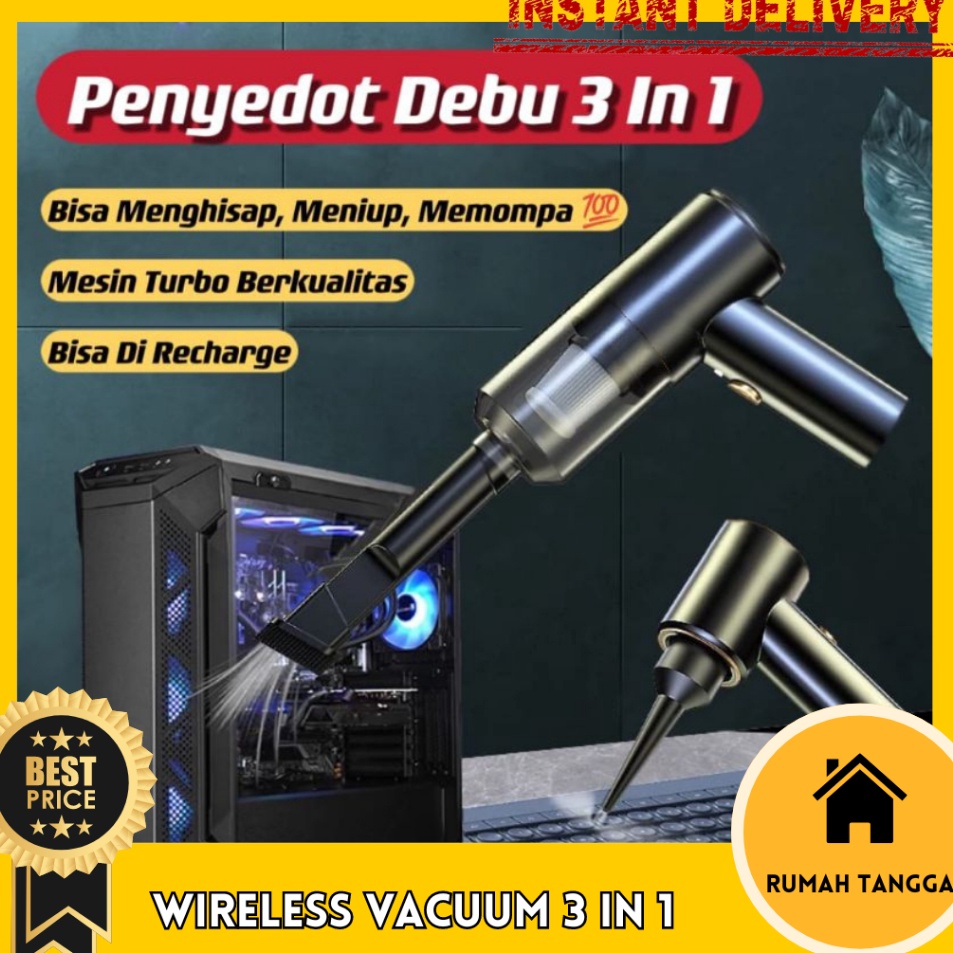 Jual Murah Terbaru Wireless Vacuum 3 In 1 Recharger TANPA KABEL ...