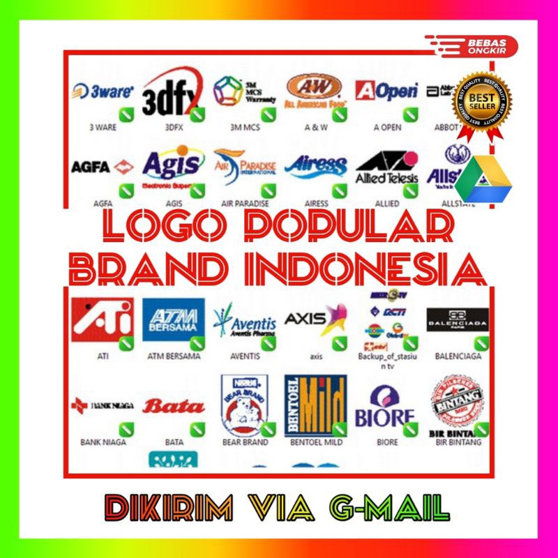 Jual Koleksi Desain Logo Popular brand Indonesia Format Coreldraw - CDR ...