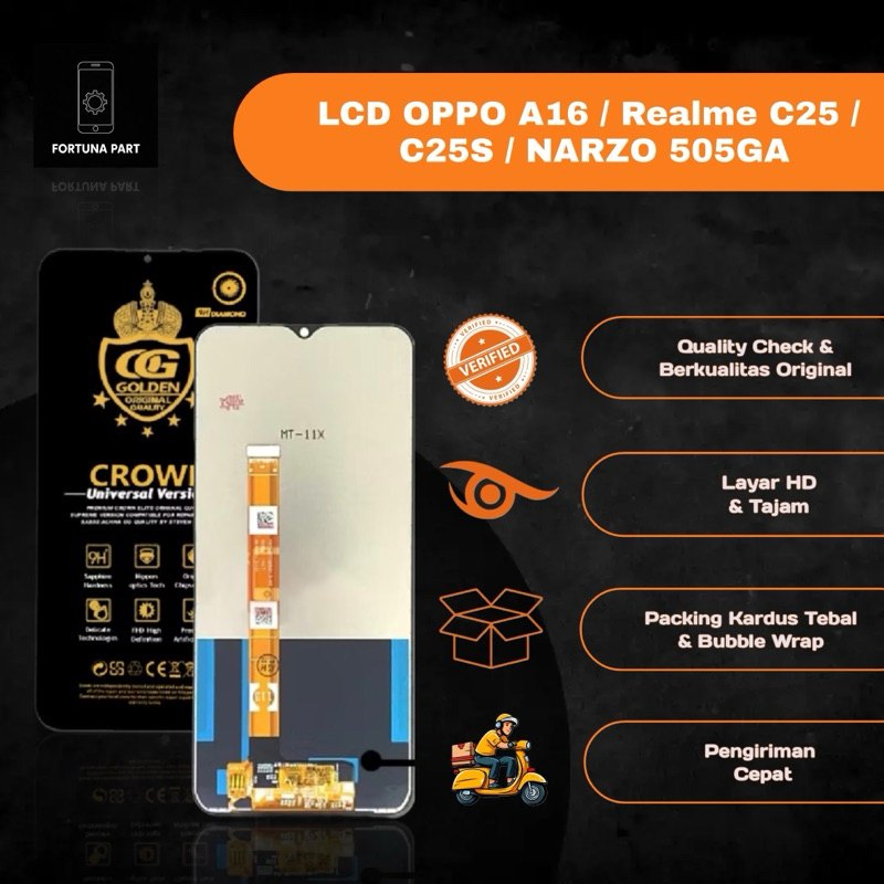 Jual LCD OPPO A16 / REALME C25 / C25S / NARZO 505GA COMPLETE ORIGINAL | Shopee Indonesia