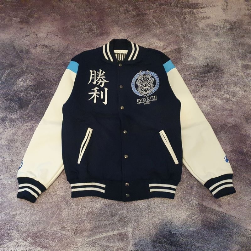 Jual FAITH INDUSTRIES X EVOS ESPORT VARSITY JACKET PRIDE AND HONOR ...