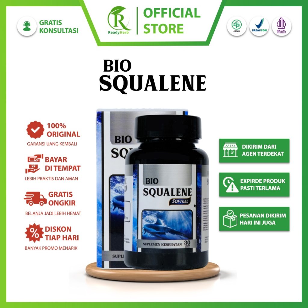 Jual BIO SQUALENE 100% ASLI Isi 30 Softgel - Minyak Hati Ikan Hiu Omega ...