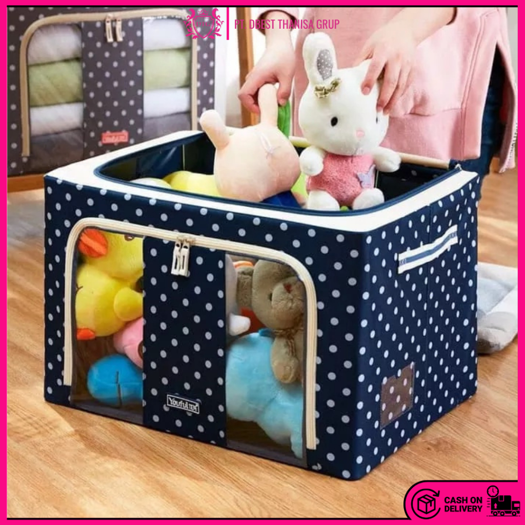 Jual Kotak penyimpanan oxford storage box Pakaian organizer Jumbo ...
