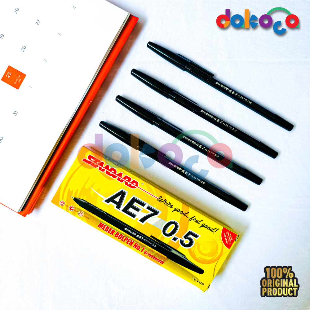 Jual Pulpen Standard AE7 Merek Bolpen No.1 / (1Pack isi 12Pcs ) Original | Shopee Indonesia